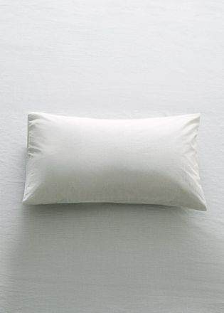 Mango Taie doreiller pour berceau &agrave; fines rayures, en coton avec fil teint vert pastel - Home - 30x50cm - MANGO HOME