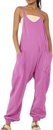 Generic Combinaison sarouel pour femme Grande taille Combinaison d&eacute;t&eacute; sans manches avec poches Petite Combinaisons pour dames Combinaisons Taille 42 Bandeau C