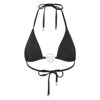 Philipp Plein Triangle Bra Crystal Hexagon - - Swimwear - Damen - Schwarzk - S