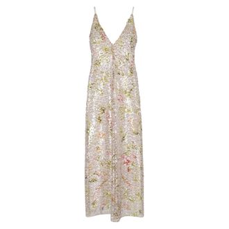 Alberta Ferretti Femme, Robes, Multicolore, Taille: 40 FR Longue Robe &agrave; Sequins