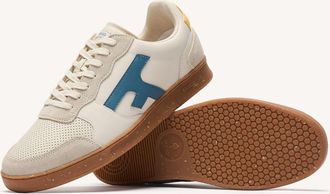 Faguo Baskets cr&egrave;me et jaune cuir - HAZEL