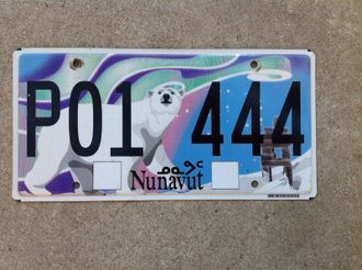 Inga Kanada Nunavut Eisbär Nummernschild 15,2 x 30,5 cm