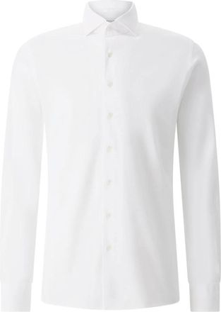 Profuomo Homme, Chemises, Blanc, Taille: 2XL Chemise Tricot&eacute;e Japonaise