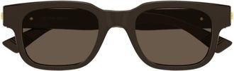 Bottega Veneta Bv1411S Rechteckige Sonnenbrille - - Accessories - unisex - Braun - ONE SIZE