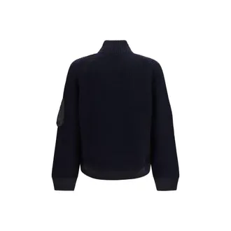 sacai Mens Blue Wool Oves Aries Sweatshirt Clothing