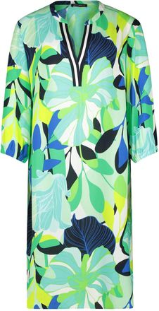 Betty Barclay Damen Casual-Kleid mit Stehkragen 36, Green/Blue