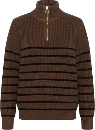 Kaffe KAlioa Zipper Pullover - - Knitwear - Damen - Braun - XS