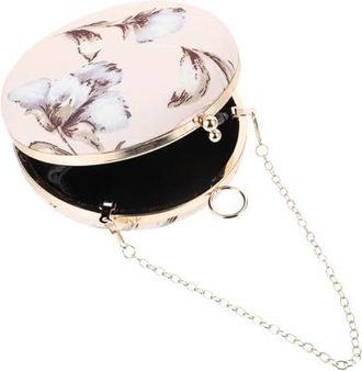 Frcolor Paquet &agrave; Main Imprim&eacute; Noir et Blanc en Tissu L&eacute;ger, Pochette Polyvalente Femme pour Soir&eacute;e et Voyage, Petit Format Facile &agrave; Transporter, Accessoire Pr