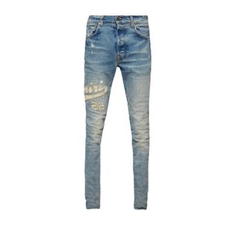 Amiri Femme, Jeans, Bleu, Taille: W31 Varsity Applique Logo Clay Indigo Jeans