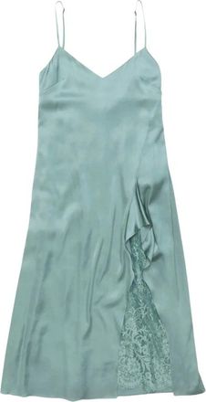 Acne Studios Femme, Robes, Vert, Taille: 38 FR Satin Slip Dress