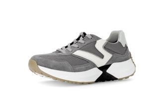 Gabor Damen Low-Top Sneaker, Frauen Halbschuhe,Sportschuhe,Freizeitschuhe,Turnschuhe,Laufschuhe,schnürschuhe,Grey/Off-White k.,41 EU / 7.5 UK