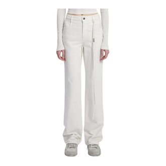 Ann Demeulemeester Schmale Schlaghose in Elfenbein - - Jeans - Damen - Wei&szlig; - W26