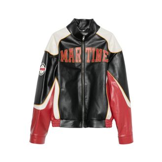 Martine Rose Homme, Vestes, Multicolore, Taille: L Superbowl Leather Jacket