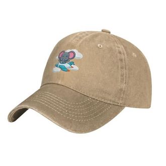 Generic Un Mignon &Eacute;l&eacute;phant Assis dans Un Avion Femme Homme Hip-Hop Cap L&eacute;ger Casquette De Baseball Classic Chapeau pour Toutes Les Saisons Golf Sport