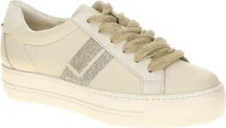 Paul Green Schn&uuml;rschuh Paul Green Sneaker Schuhe beige gold Glitter 5430