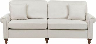 Beliani Sofa 3-Sitzer GINNERUP Stoff Hellbeige