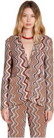 Mason's Femme, Vestes, Beige, Taille: 42 FR Helena Knit Blazer