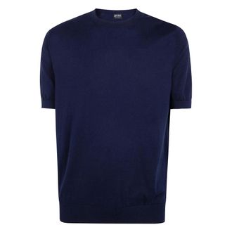 Ermenegildo Zegna Homme, Tops, Bleu, Taille: 2XL Z Lux Leisurewear T-Shirt
