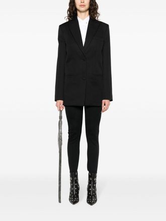 Off-white Virgin Wool Blazer - Black