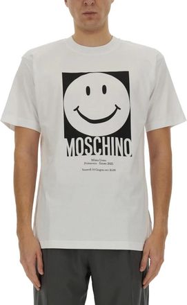 Moschino Trompe-lOeil Boxhandschuh T-Shirt - - Tops - Herren - Wei&szlig; - L