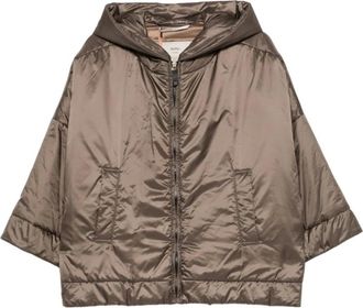 Max Mara Veste Fiore &agrave; capuche - Femme - Vestes - Brun - Taille: 38 FR