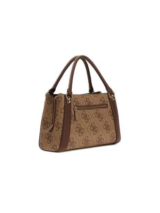 Guess Womens Satchel Bag Latte Logo-Brown Polyurethane - Satchel-Bags Logo/brown