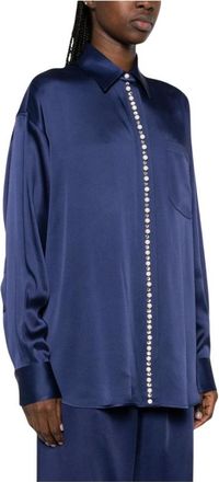 Stella McCartney Femme, Blouses et Chemises, Bleu, Taille: 34 FR Pearl Shirt