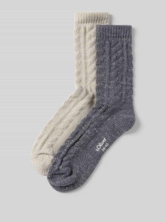 s.Oliver Red Label Socken mit Flechtmuster im 2er-Pack