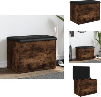 vidaXL Vidaxl - Sitzbank mit Stauraum R&auml;uchereiche 62x42x45 cm Holzwerkstoff - Wohnzimmer Dekoration - Stauraumbank - Garderobe - Eckschrank - Beistelltisch