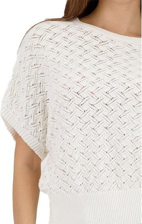 Monari Strickpullover Ajour 410239 - off-white