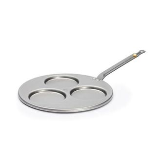 De Buyer de Buyer - Pfanne für 3 Blinis MINERAL B - 27cm Durchmesser - 5612.03, Silber