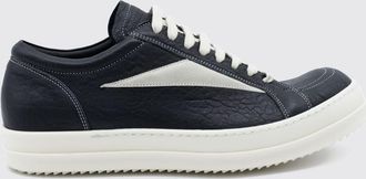 Rick Owens Low-Top-Sneaker aus naturbelassenem Narbenleder mit zweifarbigem Design