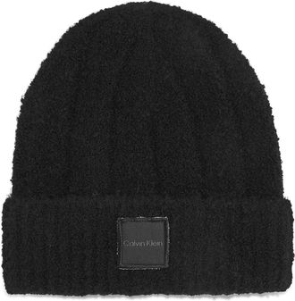 Calvin Klein Mütze Calvin Klein Modern Patch Chunky K60K612596 Schwarz