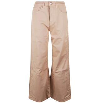 Re-hash Femme, Pantalons, Beige, Taille: W28 Five Pockets Button Fly Wide Pantalons
