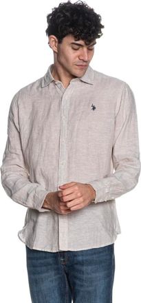 U.S.Polo Association U.s. Polo Assn., Homme, Chemises, Beige, Taille: L Cale Shirt