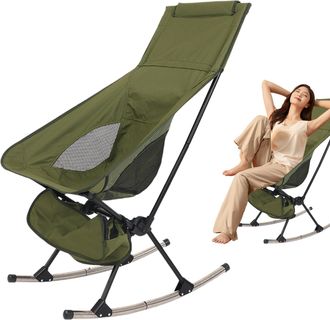 Generico Faltbarer Moldia - Sitz aus Netzstoff mit hoher R&uuml;ckenlehne, Freizeitliege im Freien | Rockero aus atmungsaktivem Oxford-Gewebe, robuster Klapprahmen 