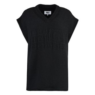 Maison Margiela Femme, Pulls, Noir, Taille: 38 FR Wool Vest