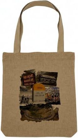 Fabulous Sac Shopping Tote Bag Aspect Lin - Col Du Galibier V&eacute;lo France Cyclisme Tour Montagne - Sac de Courses Toile Epaisse 360g Beige Naturel Cabas Port&eacute; Ep