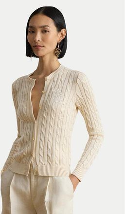 Lauren Ralph Lauren Strickjacke 200P14040001 Creme Regular Fit