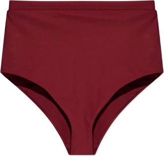Jil Sander logo high-waisted bikini bottom - Rot