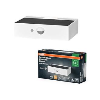 Osram ENDURA STYLE BRICKLUME Sensor, Solarleuchte, 3W, 300lm, wei&szlig;, indirekte Beleuchtung, Bewegungsmelder, Tageslichtsensor, IP65 Schutzklasse, 3.000K Farb