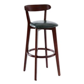 Generic Barhocker, gepolsterter Barhocker aus Holz, K&uuml;chenthekenst&uuml;hle mit niedriger R&uuml;ckenlehne und Fu&szlig;st&uuml;tze, hoher Barhocker/71 cm