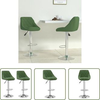 vidaXL vidaXL Samt - Barhocker 2 Stk. Dunkelgr&uuml;n Samt