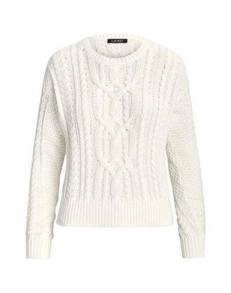 Ralph Lauren CABLE-KNIT COTTON CREWNECK SWEATER