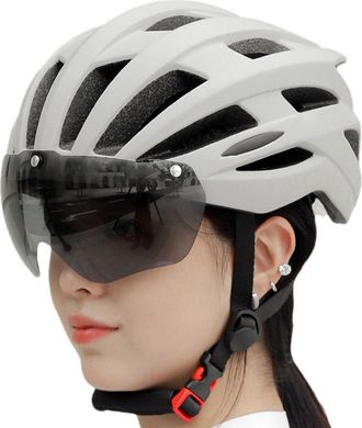 Generic Fahrradhelme F&uuml;r Erwachsene - Fahrradausr&uuml;stung Mit Schutzbrille Wechsel Farbe - Verstellbarer Fahrradhelm | F&uuml;r M&auml;nner, Frauen Und Erwachsene Bei Out