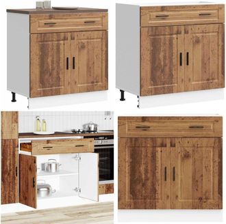 vidaXL Vidaxl - Armoire de cuisine Porto vieux bois bois dingénierie