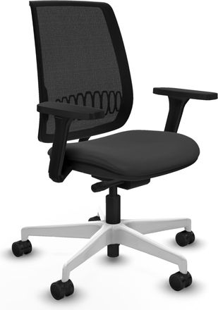 Piqueras y Crespo Alares Computerstuhl mit 3D-Armlehnen, h&ouml;henverstellbare Lendenwirbelst&uuml;tze, ausgestattet mit Syncro/Traslack und eingespritztem Schaum. Mit Rollen vo