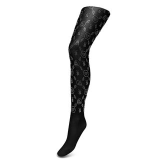 Philipp Plein Tights Monogram - - Underwear - Damen - Schwarzk - L