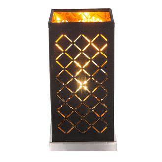 Globo Lighting Tisch Lampe Textil Strahler Wohn Zimmer Dekor Stanzungen Leuchte schwarz gold Globo 15229T1, bunt, medium