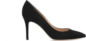 Gianvito Rossi Hohe Schuhe - Pointed Toe Heeled Shoes In Silk - Gr. 38,5 (EU) - in Schwarz - f&uuml;r Damen